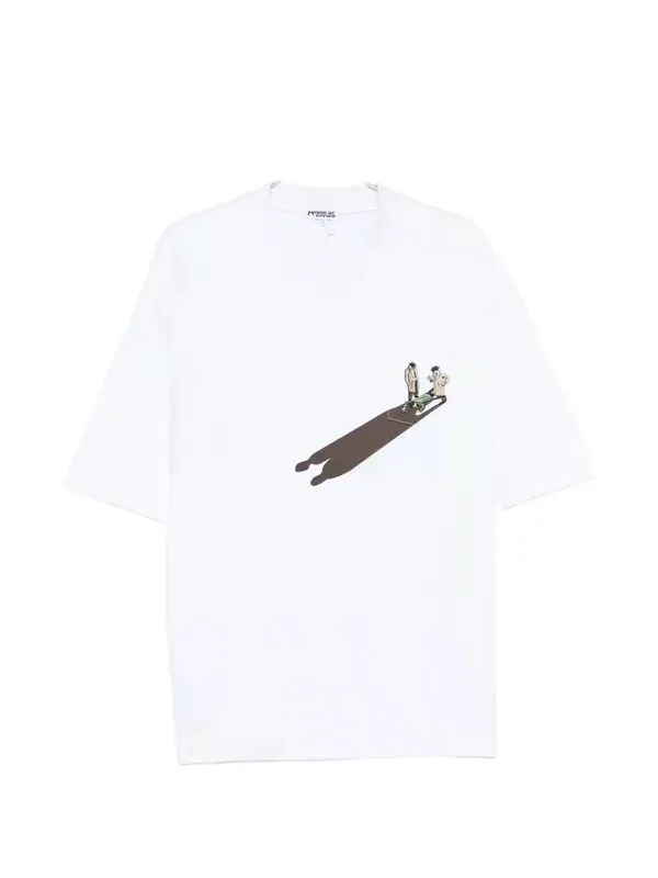HOUSE OF ERRORS The Body Pocket Graphic-print Chest-pocket T-shirt - White