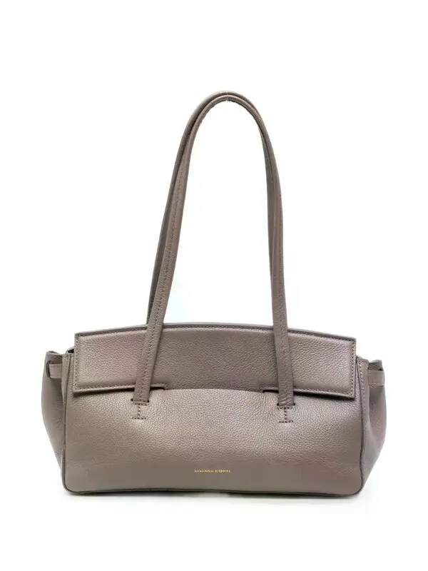 Liviana Conti Grained Leather Shoulder Bag - Neutrals