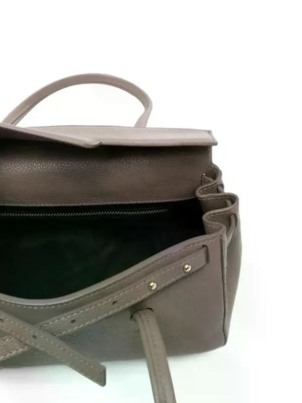 Liviana Conti Grained Leather Shoulder Bag - Neutrals