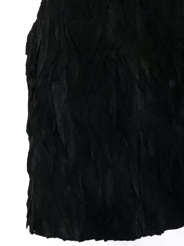 ALYSI Feather-effect Sleeveless Blouse - Black