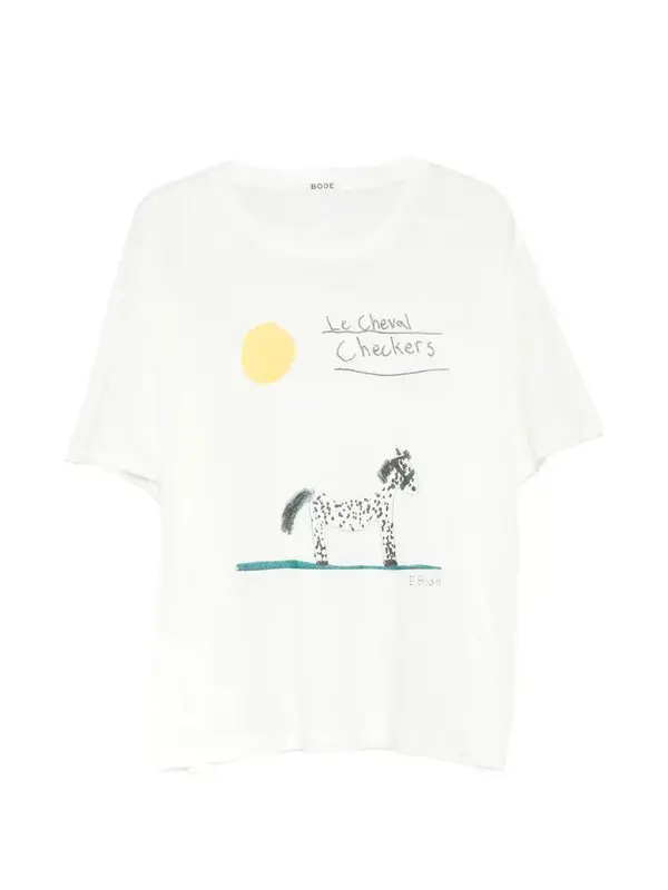 BODE Cheval Graphic-print T-shirt - Neutrals