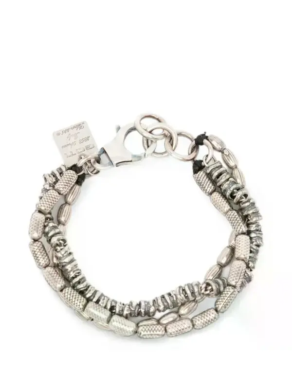 GOTI Beaded Multi-strand Bracelet - Silver