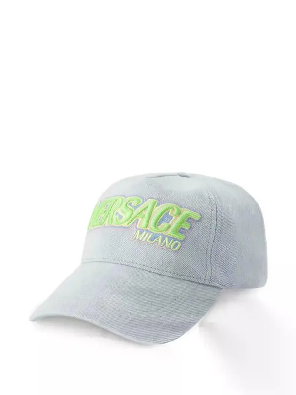 Versace Logo-embroidered Denim Baseball Cap