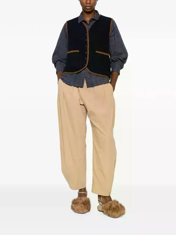 MOISMONT Angele Contrast-trim Button-up Cardigan