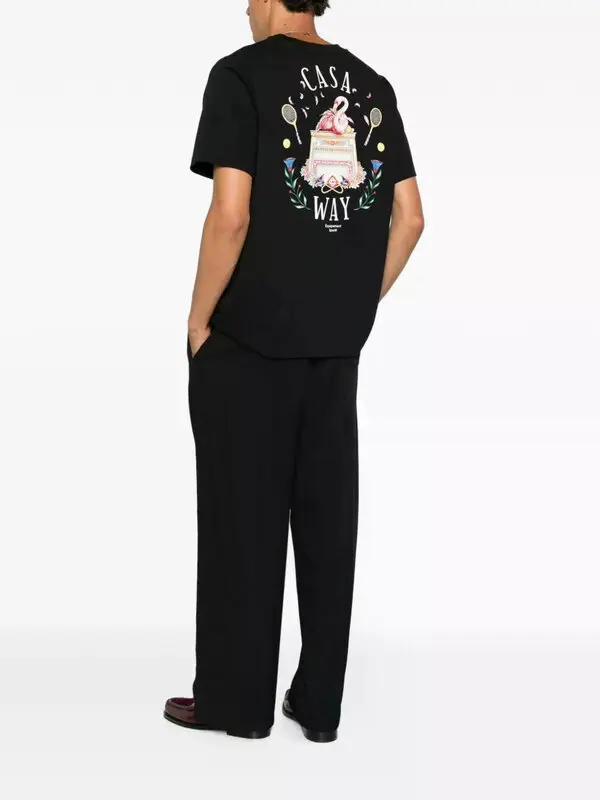 Casablanca Graphic-print T-shirt - Black