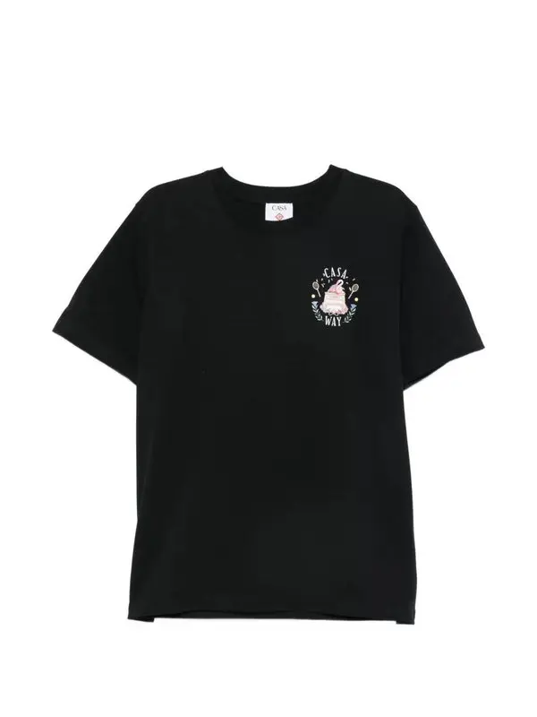 Casablanca Graphic-print T-shirt - Black