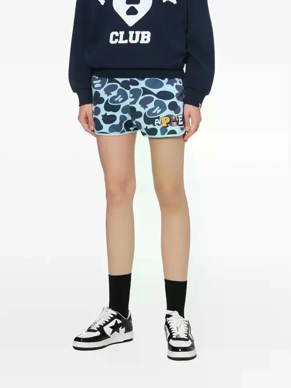 AAPE BY *A BATHING APE Camouflage-print Logo-patch Shorts