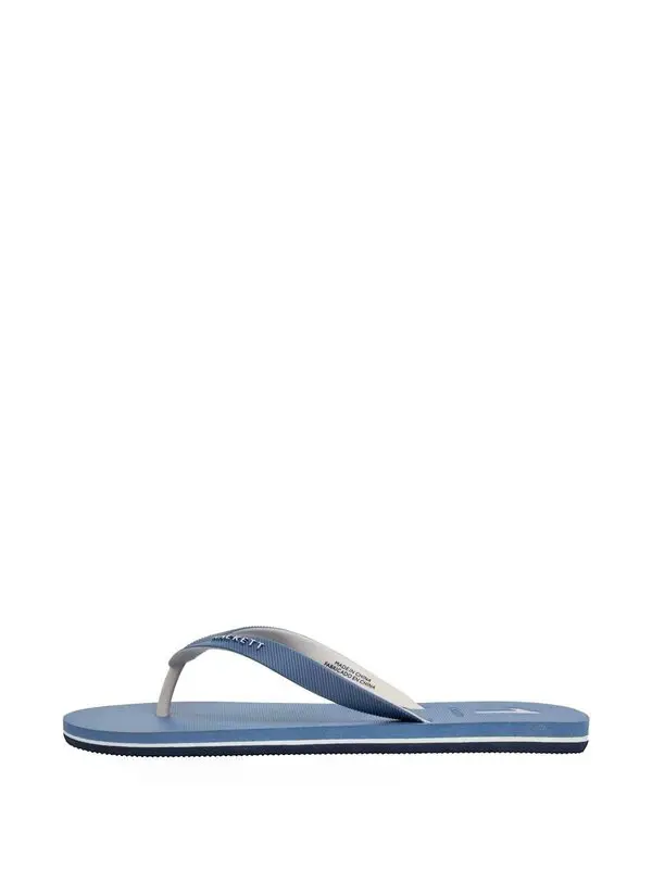HACKETT  Capri Numbers Logo-print Flip-flops - Blue