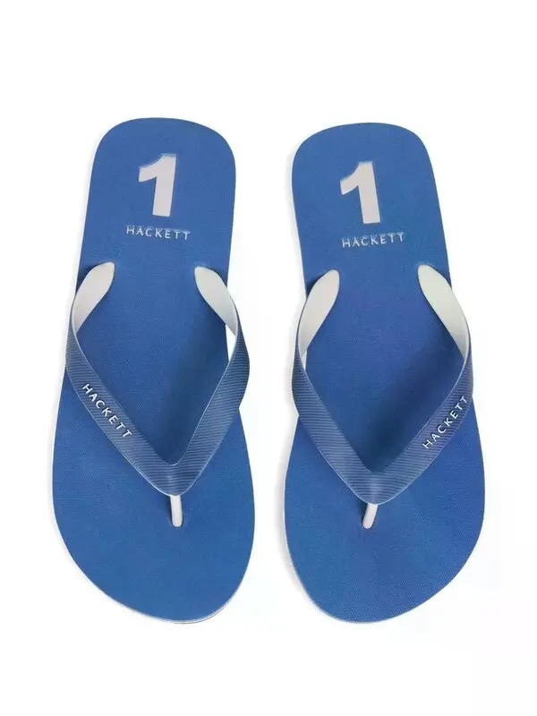 HACKETT  Capri Numbers Logo-print Flip-flops