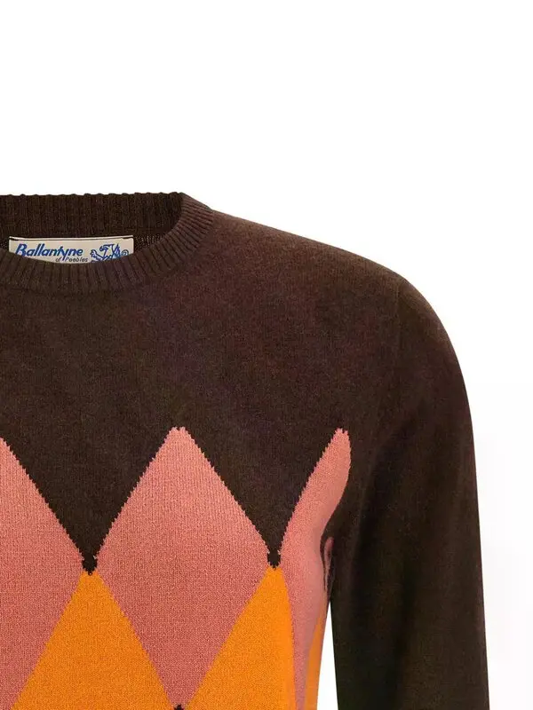 BALLANTYNE Diamond Intarsia-knit Sweater
