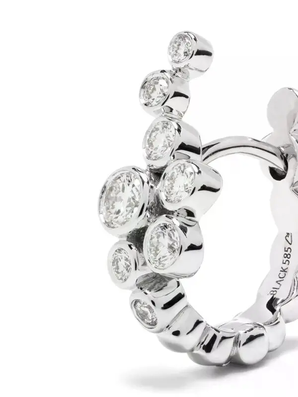 MARIA BLACK 14kt White Gold Garbo Single Huggie Earring