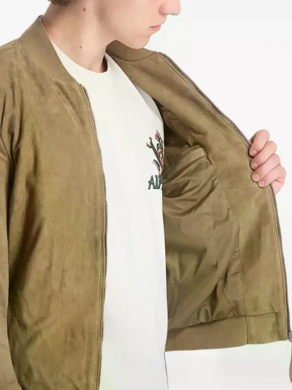 ALLSAINTS Morten Suede Bomber Jacket
