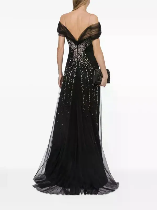 Alberta Ferretti Sequin Embellishment Train Dress