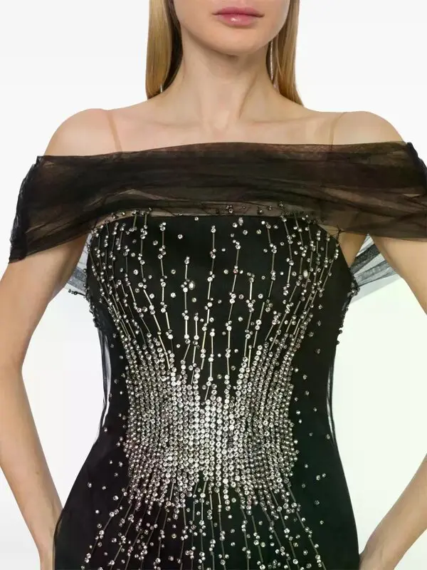 Alberta Ferretti Sequin Embellishment Train Dress