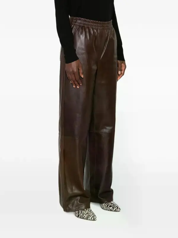 Simkhai Elasticated-waist Leather Trousers