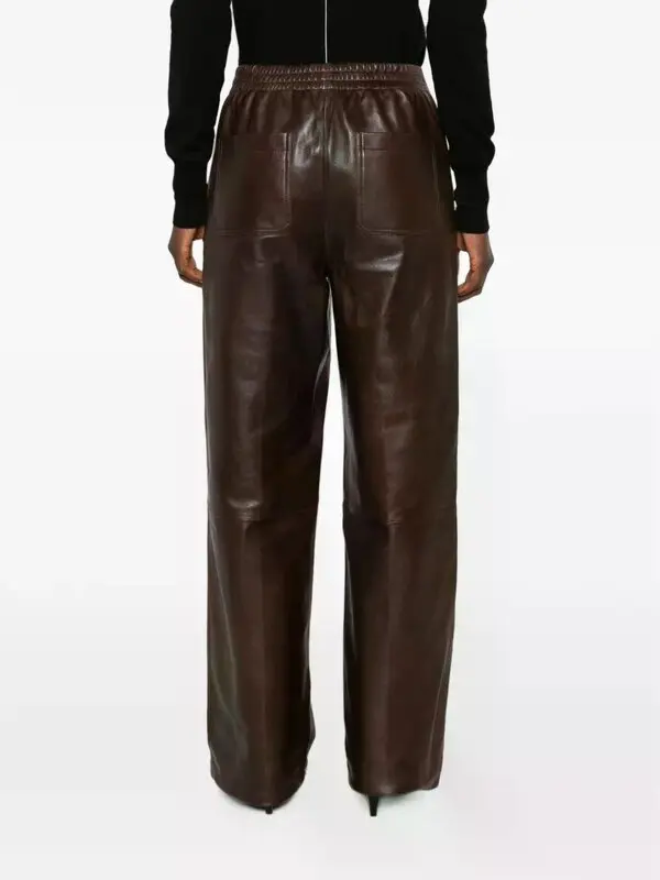 Simkhai Elasticated-waist Leather Trousers