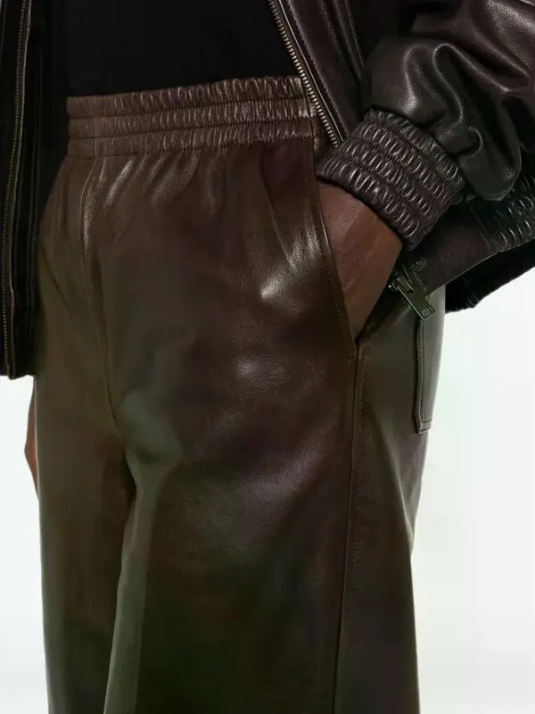 Simkhai Elasticated-waist Leather Trousers