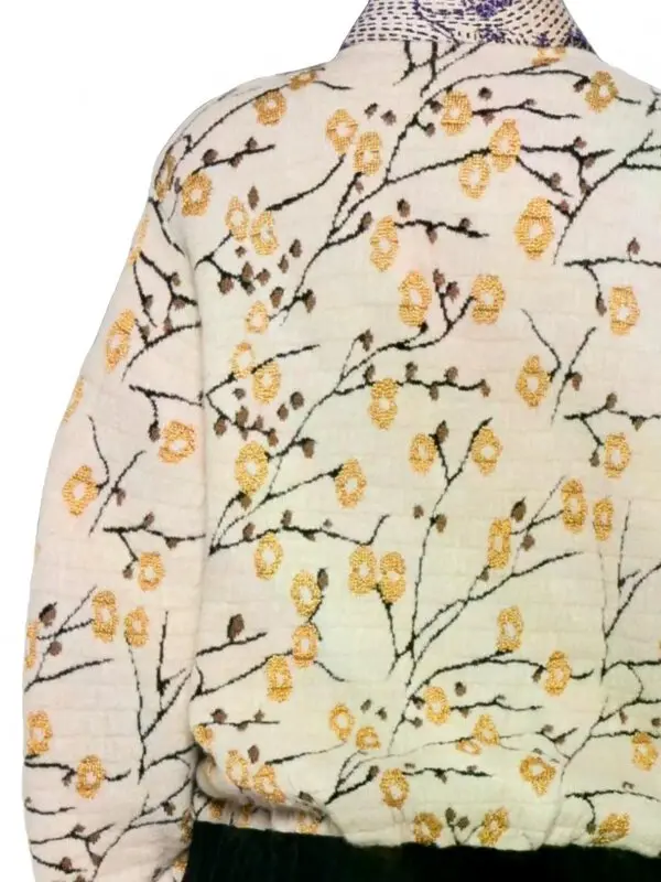 FORTE_FORTE Floral-jacquard Bomber Jacket