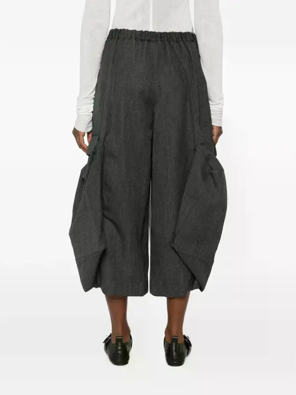 Comme Des Garçons Draped-design Cargo-pocket Trousers