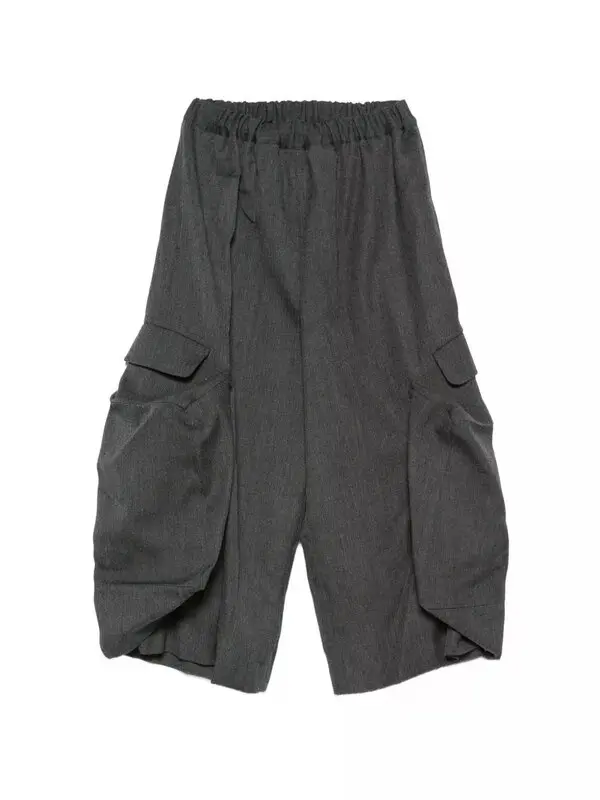 Comme Des Garçons Draped-design Cargo-pocket Trousers