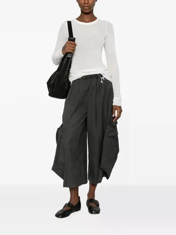 Comme Des Garçons Draped-design Cargo-pocket Trousers