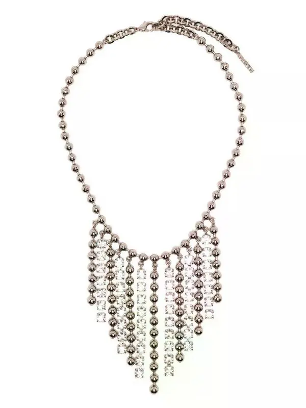 Alessandra Rich Crystal-embellished Drop Necklace