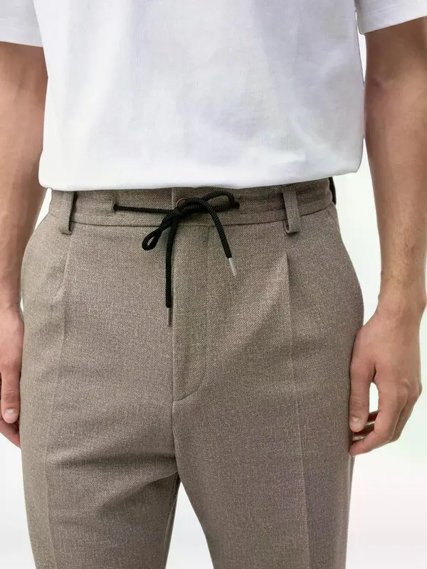 Hugo Drawstring-waist Pleated Trousers