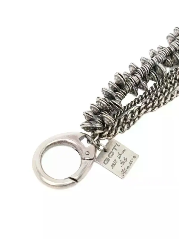 GOTI Multi-chain Beaded Bracelet - Silver