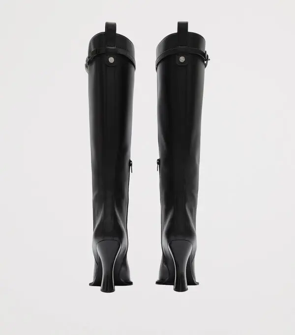 Burberry Leather Pillar Knee-high Boots 100