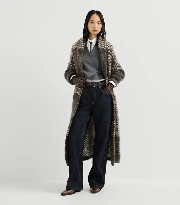 Brunello Cucinelli Tartan Longline Coat