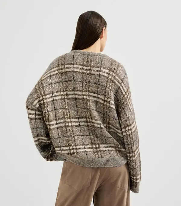 Brunello Cucinelli Sequin Check Sweater