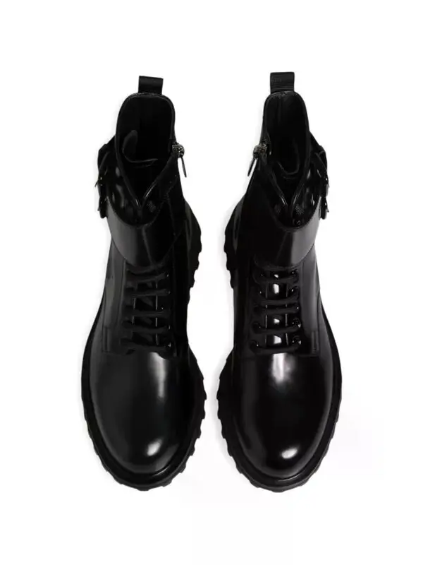 Dolce & Gabbana Buckle-strap Lace-up Ankle Boots