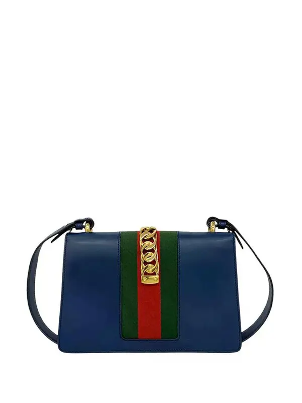 Gucci 2016-2026 Small Calfskin Web Sylvie Satchel
