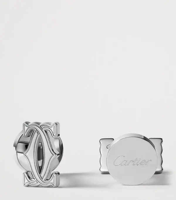 Cartier Sterling Double C De Cufflinks