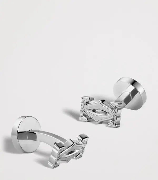 Cartier Sterling Double C De Cufflinks