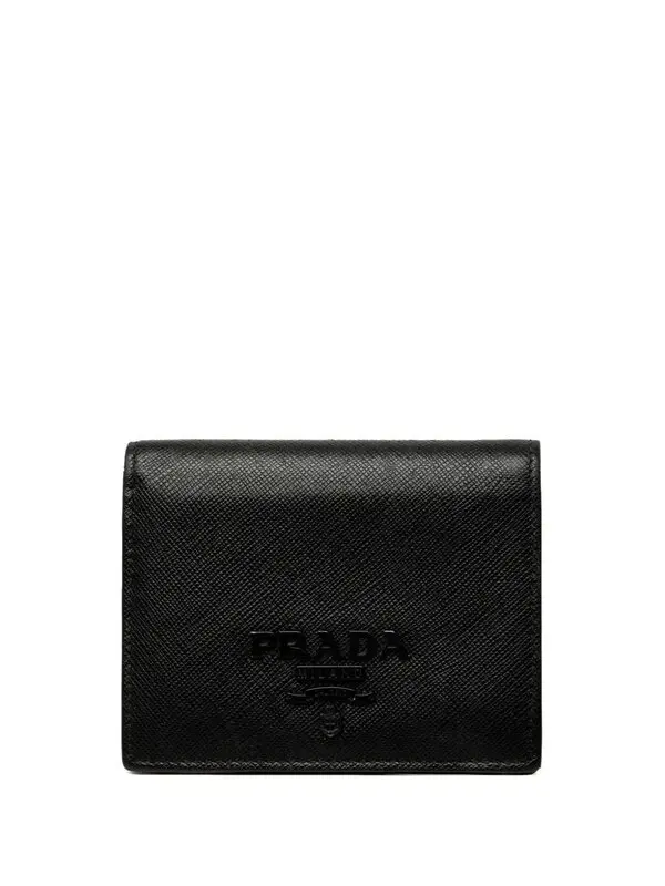 Prada 2013-2026 Saffiano Bifold Compact Wallet Small Wallets