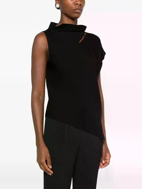 Issey Miyake Asymmetric Cut-out Top