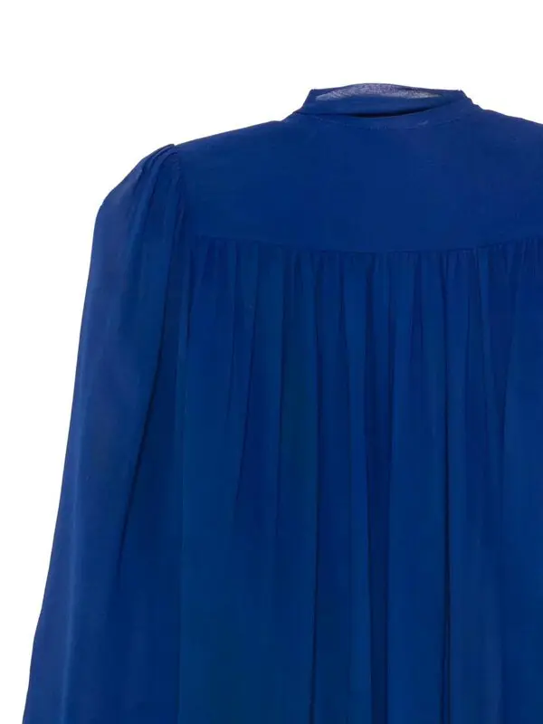 Elie Saab Pussy-bow Pleated Blouse