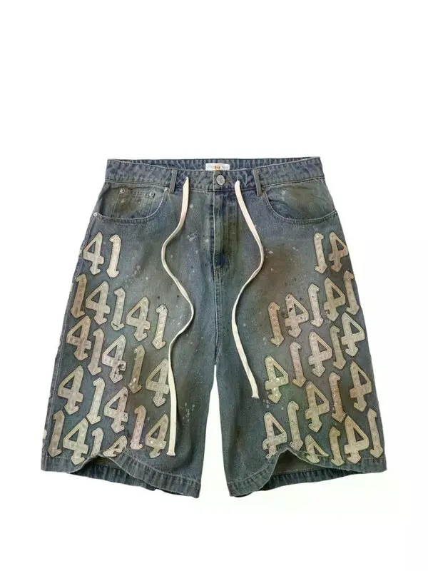 VALE FOREVER Lucky Charms Appliqué Denim Shorts