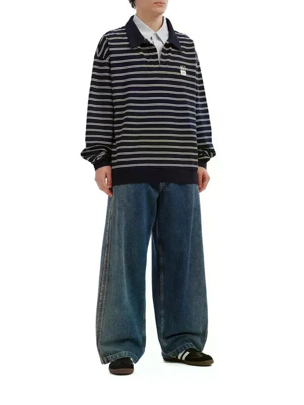 MUSIUM DIV. Striped Layered-effect Sweatshirt