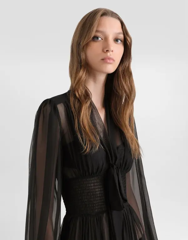 Dolce & Gabbana Chiffon Dress Dresses Silk