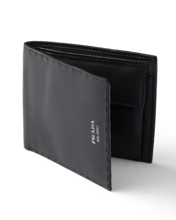 Prada Antiqued Leather Wallet