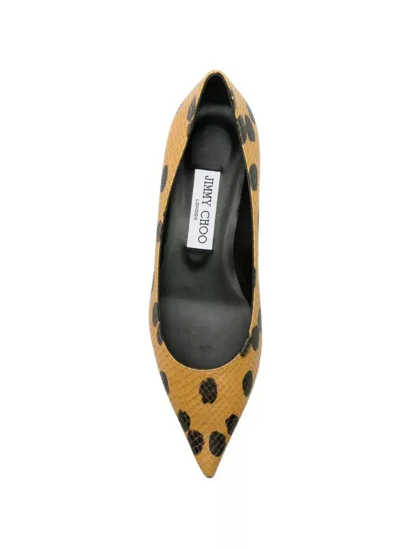 JIMMY CHOO Polka-dot Snakeskin-effect Pumps