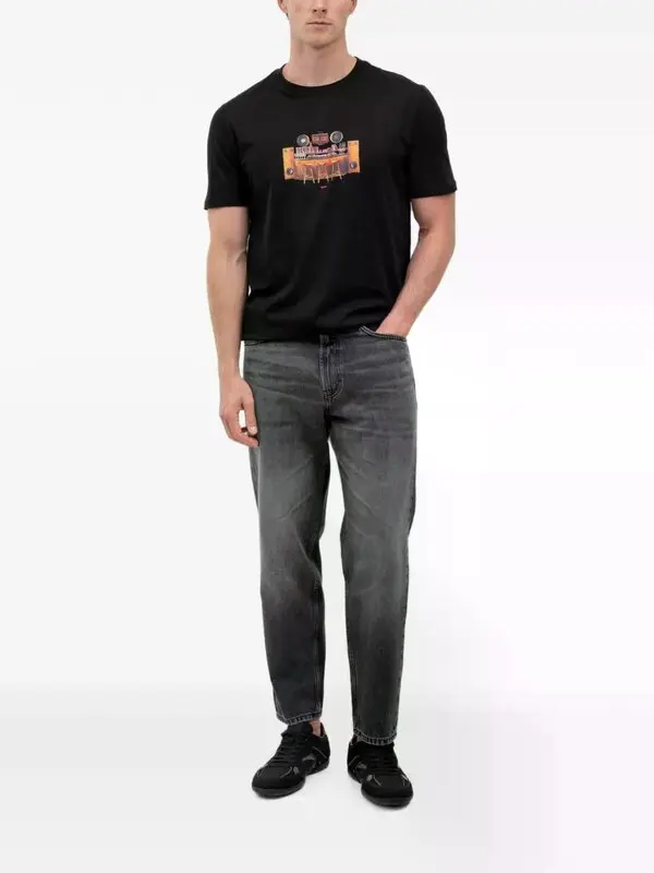 Hugo Faded Logo-patch Jeans