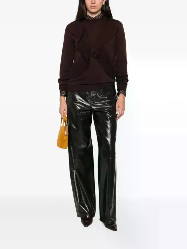 Liviana Conti Ruffled Long-sleeve Sweater