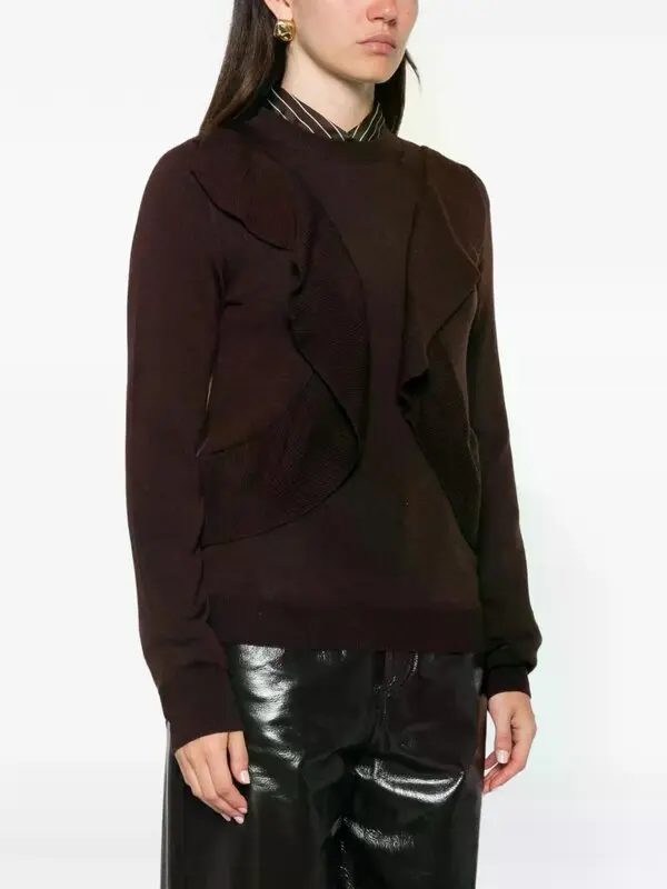 Liviana Conti Ruffled Long-sleeve Sweater
