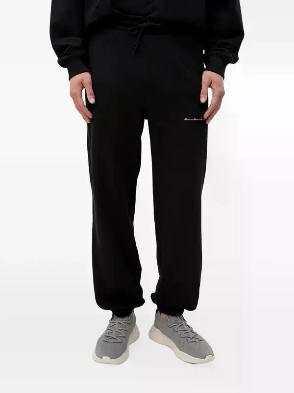 Hugo Relaxed-fit Cotton Pants With Streetwear Logo - Black