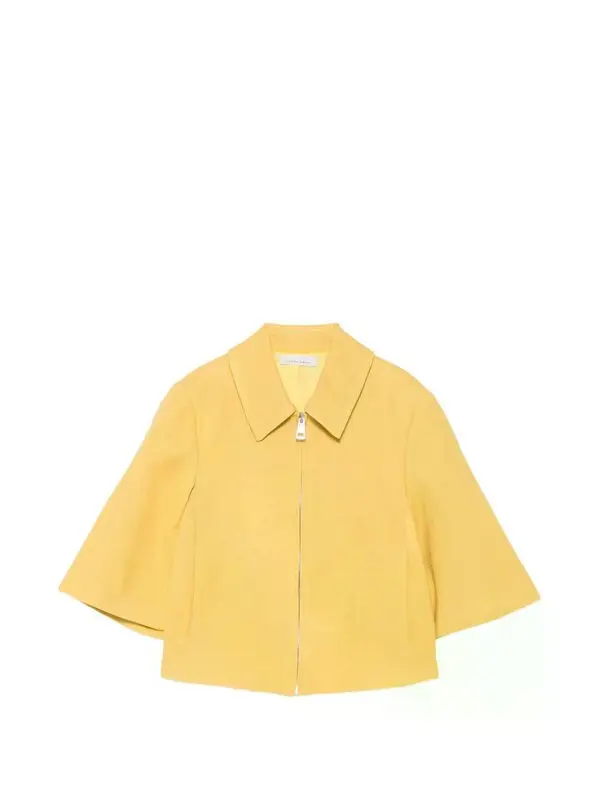 Liviana Conti Zip-up Flared-sleeve Jacket - Yellow