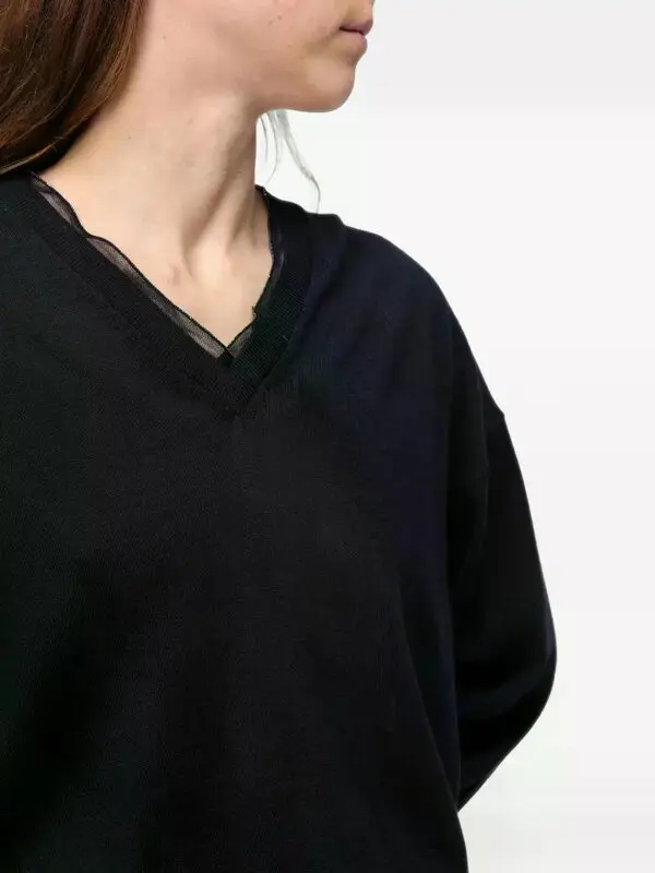 Fabiana Filippi Layered-detail V-neck Sweater