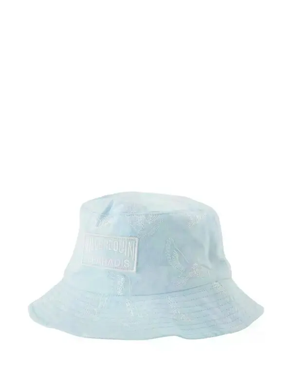 3.PARADIS X Vilebrequin Bob Doves Wool Bucket Hat - Blue